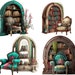 Digital Clipart Illustration Set, Victorian Reading Corner, PNG ...