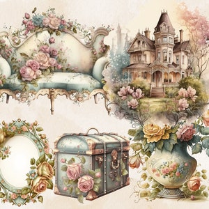 Digital Clipart Illustration Set, Victorian Collection Vol.2, PNG ...
