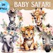 Digital Clipart Illustration Set Cute Baby Safari Animals - Etsy