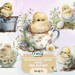 Digital Clipart Illustration Set, Easter Chicks Set, PNG Printable ...