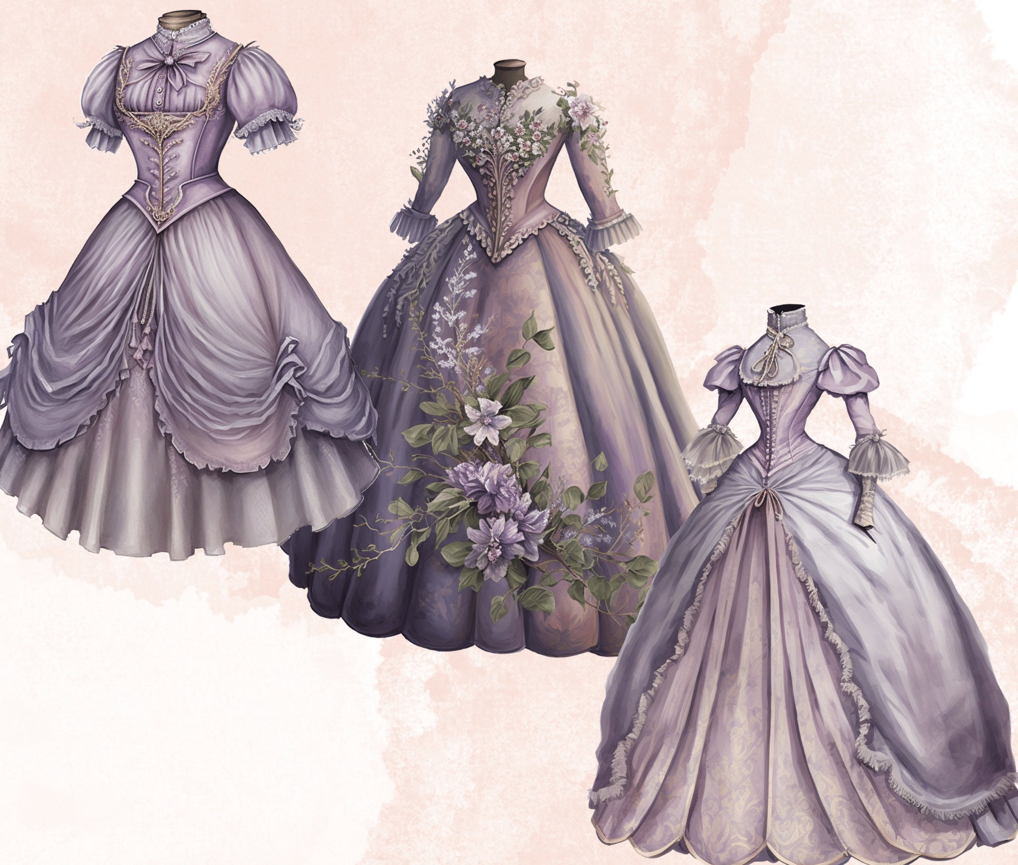Victorian Dress Drawing