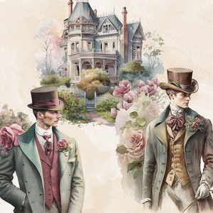 Digital Clipart Illustration Set, Victorian Collection Vol.2, PNG ...