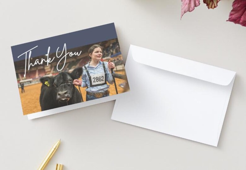 Stock Show Thank You Card - INSTANT DOWNLOAD, Editable - Etsy