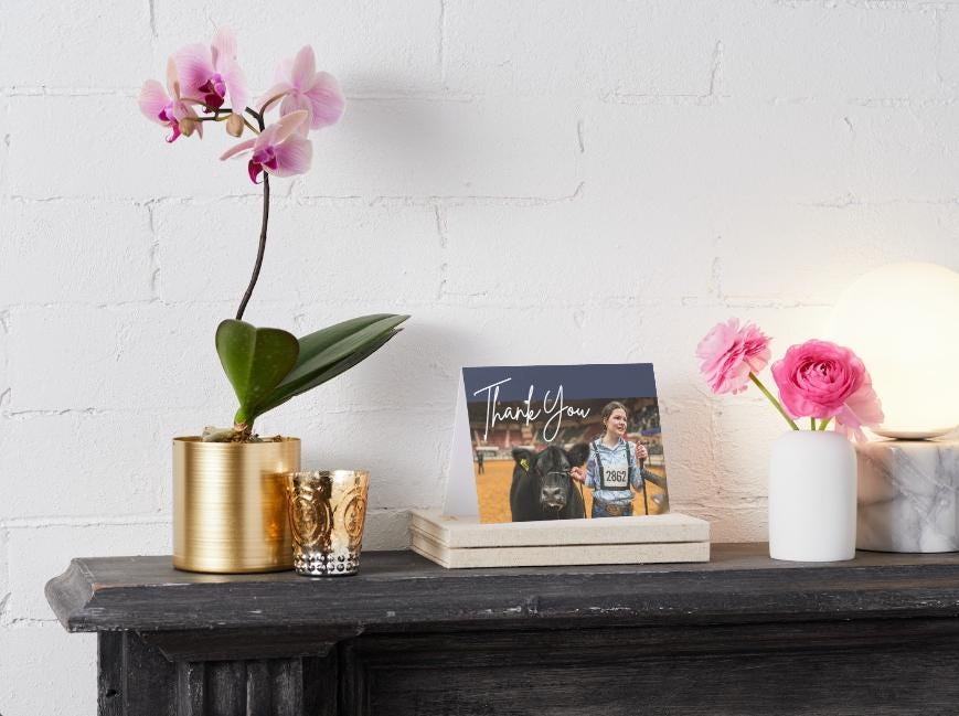 Stock Show Thank You Card - INSTANT DOWNLOAD, Editable - Etsy