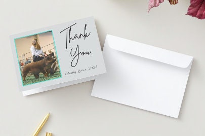 Stock Show Thank You Card - INSTANT DOWNLOAD, Editable - Etsy