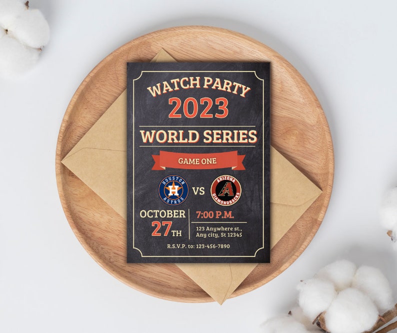 Editable World Series Watch Party Bundle, 2023 MLB World Series, Design ...