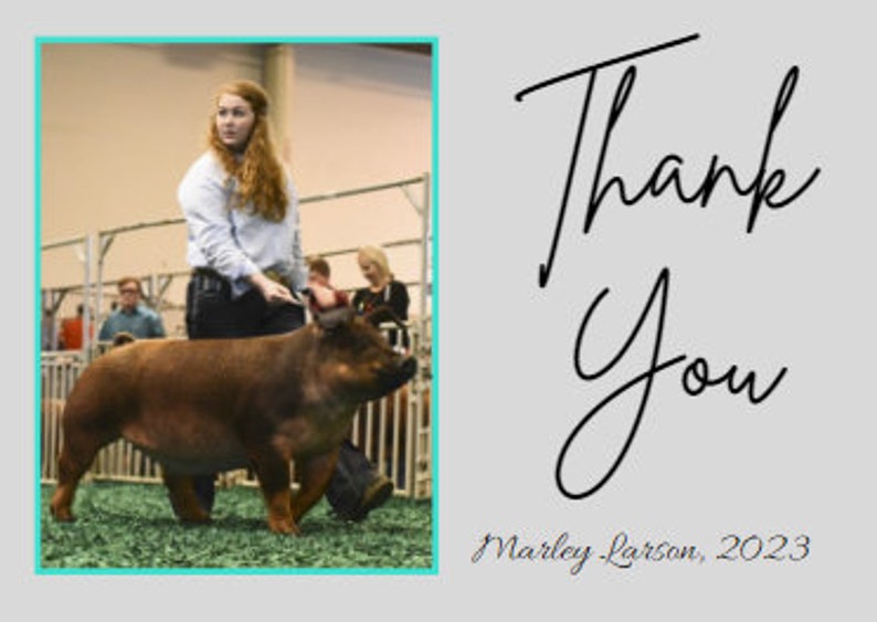 Stock Show Thank You Card - INSTANT DOWNLOAD, Editable - Etsy