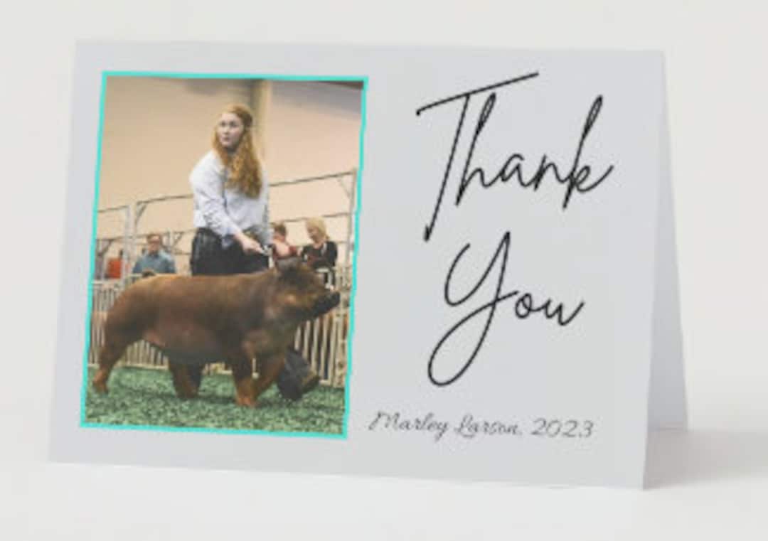 Stock Show Thank You Card - INSTANT DOWNLOAD, Editable - Etsy