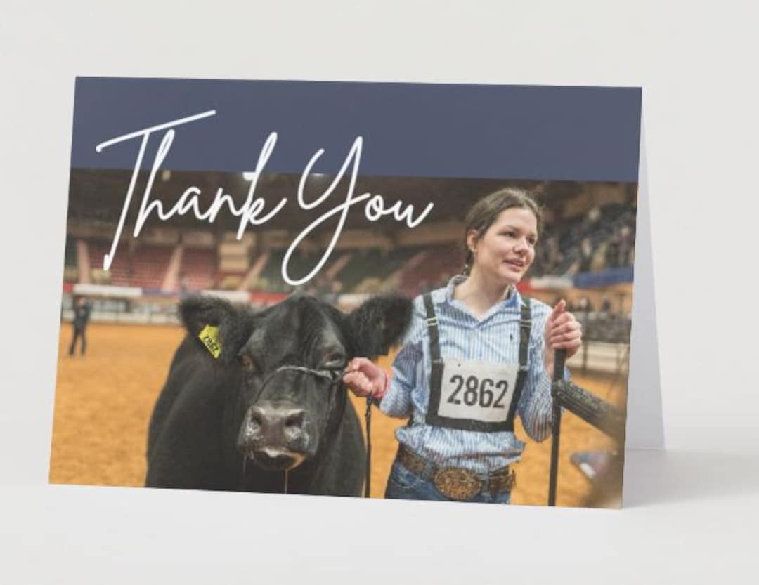 Stock Show Thank You Card - INSTANT DOWNLOAD, Editable - Etsy