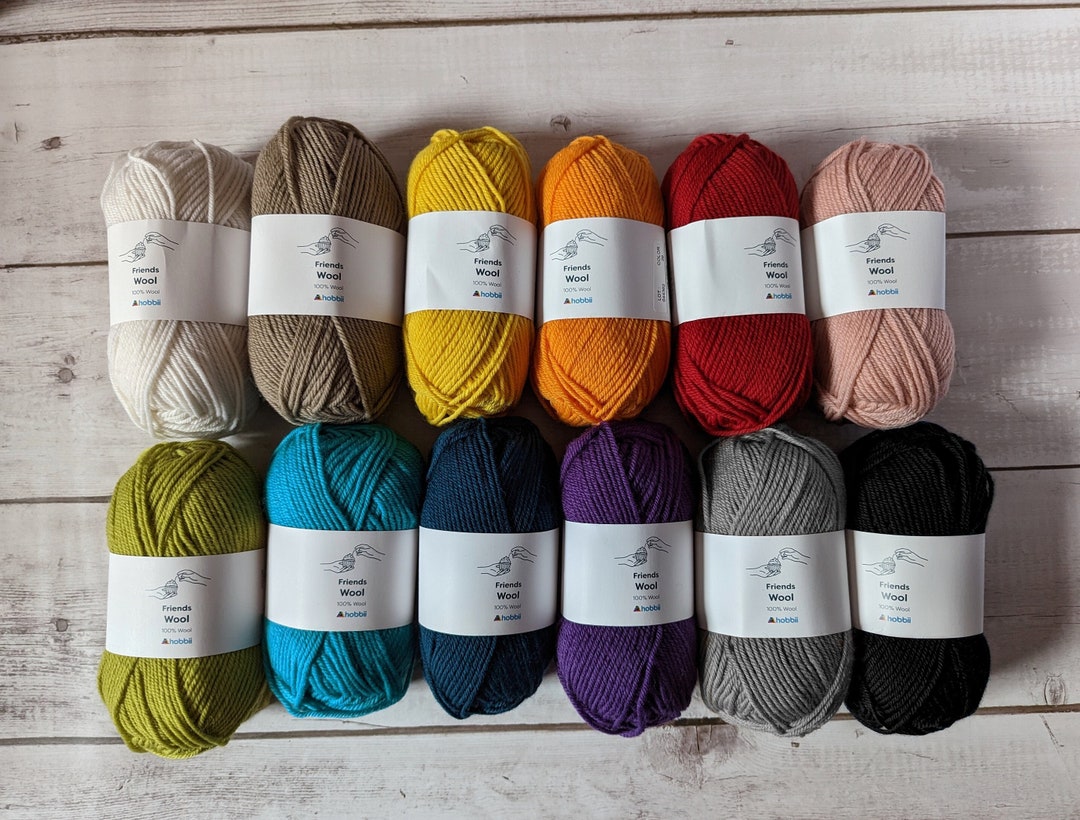 Hobbii Friends Wool | Soft, Stretchy Yarn in Various Colors Made From ...