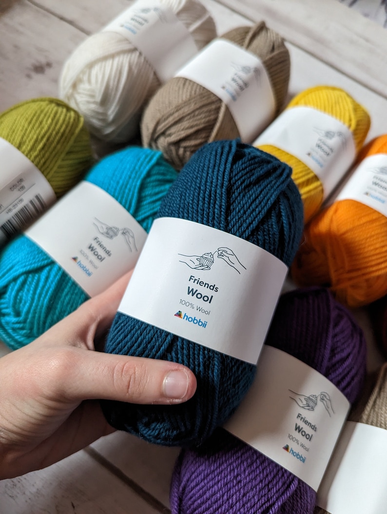 Hobbii Friends Wool weiches elastisches Garn in verschiedenen Farben ...