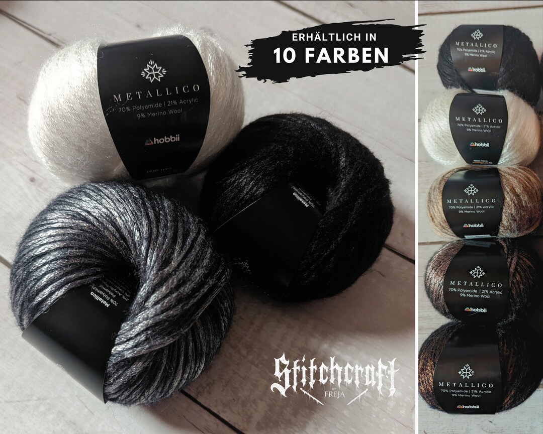 Hobbii Metallico Medium Yarn Metallic Yarn - Etsy