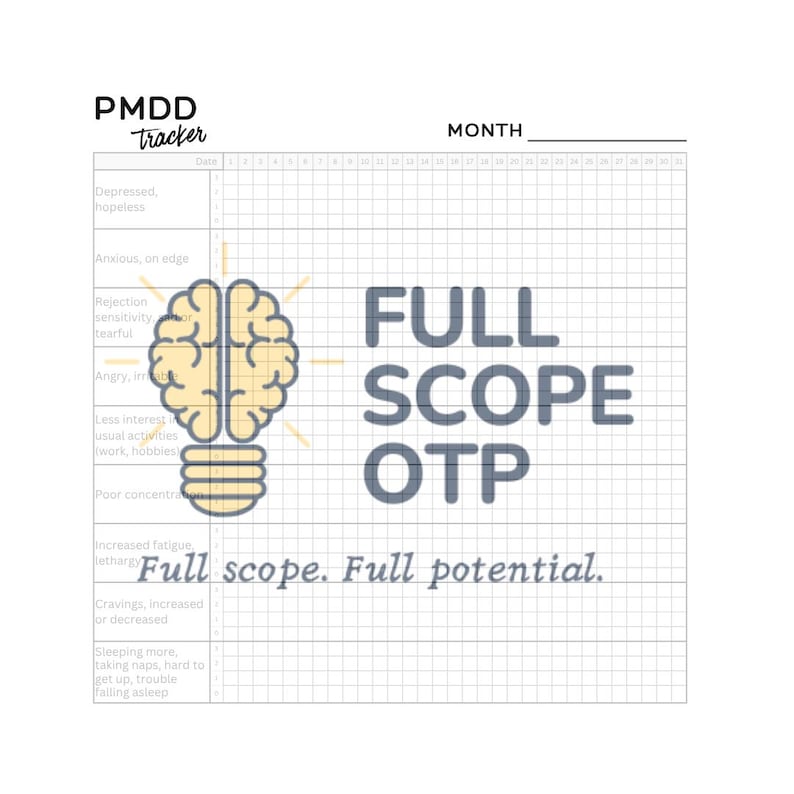 PMDD Monthly Tracker: Symptom & Mood Tracker (printable) - Etsy