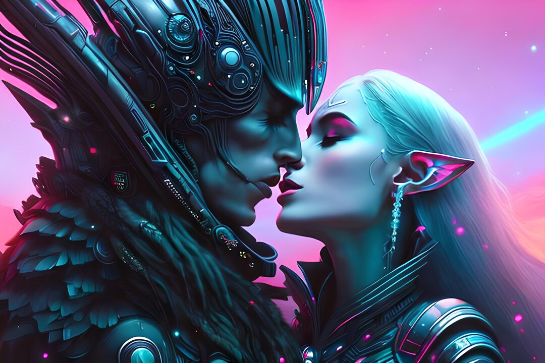 Aliens in Love Printable Wall Art Digital Download Instant - Etsy