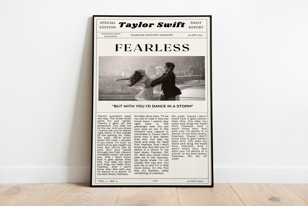 Fearless Album Wall Art Merch, the Eras Tour Poster, Fearless Album Art ...