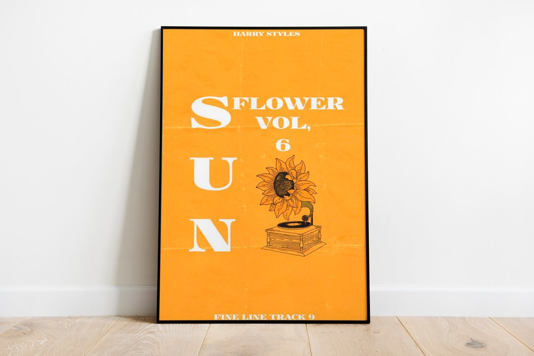 Sunflower Vol. 6 Album Cover Art Poster, Vintage Rock Music Lyrics ...
