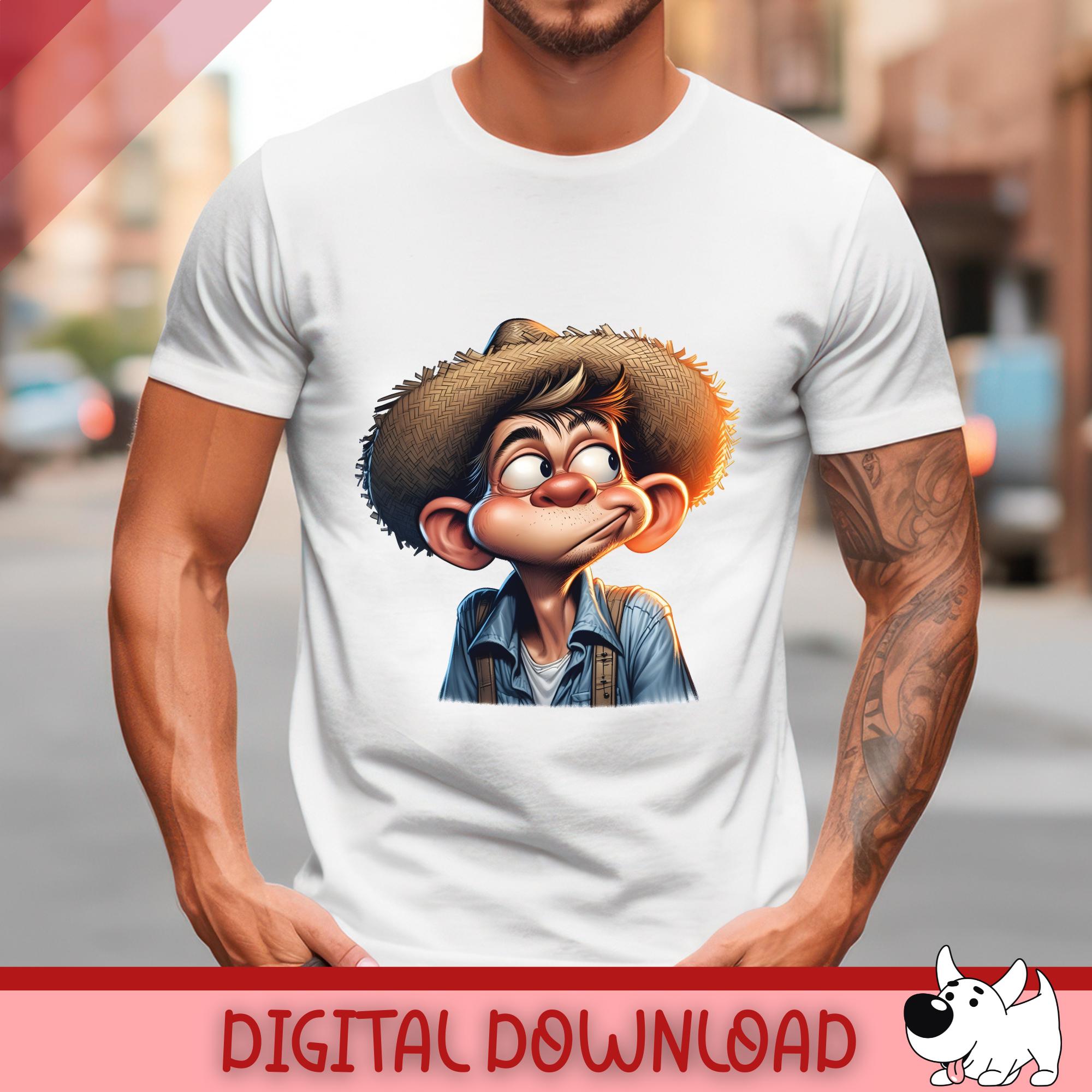 Funny Hillbilly Boy Clipart Bundle: Southern Redneck PNG (digital ...