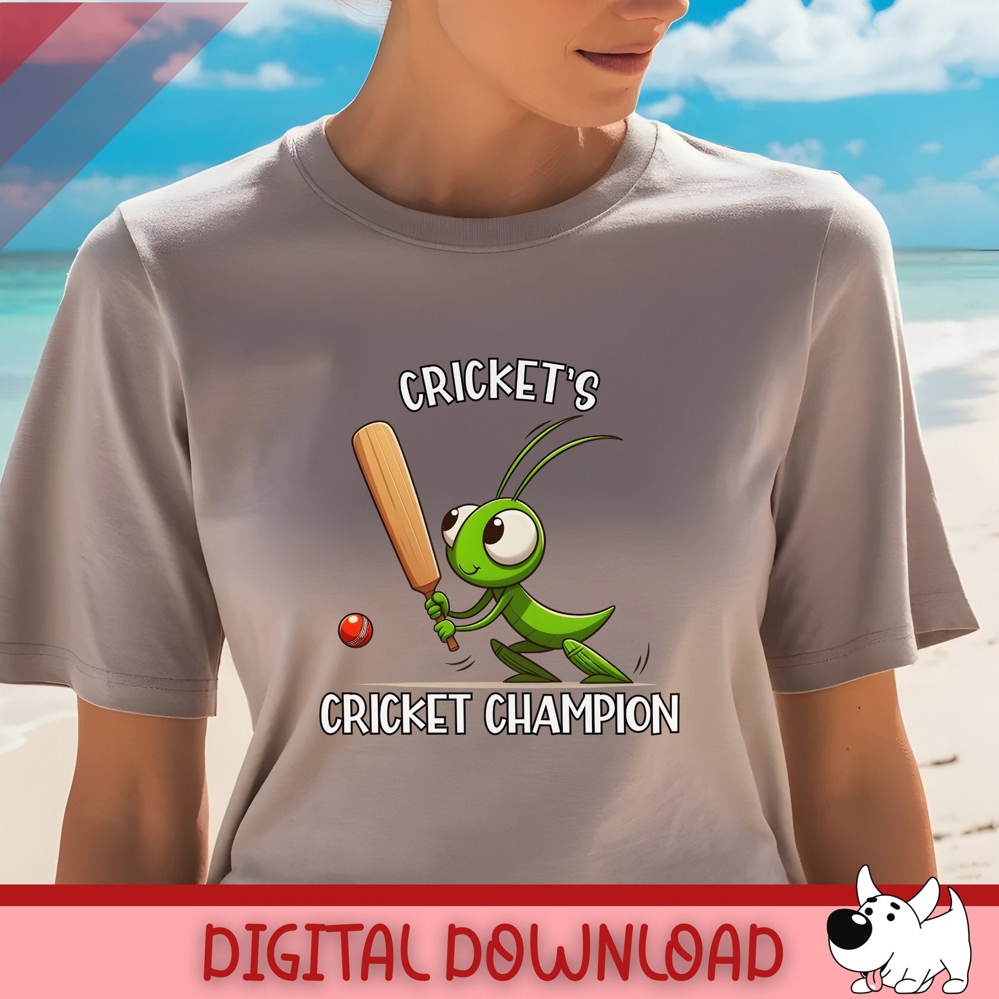 Cricket's Cricket Champion Playing Digital Download PNG Funny Cartoon ...