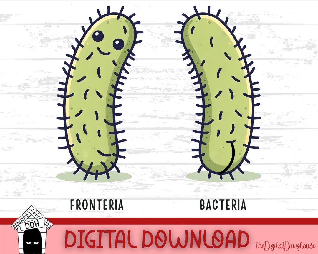Funny Fronteria & Bacteria Science T-shirt PNG, Microbiology Pun Joke ...