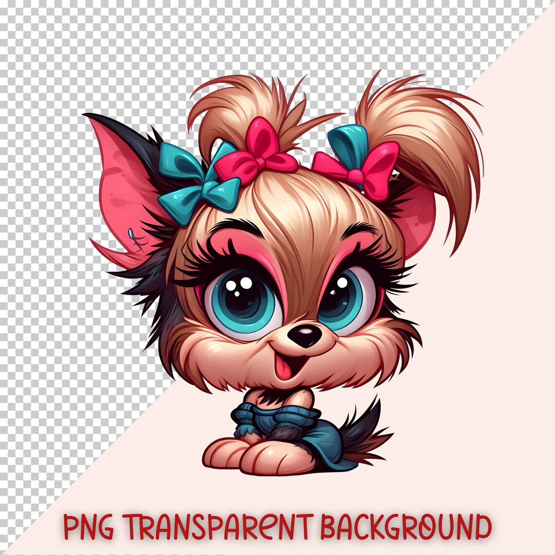 Yorkie Dog Clipart – 21 Cartoon PNG Illustrations (digital Download ...
