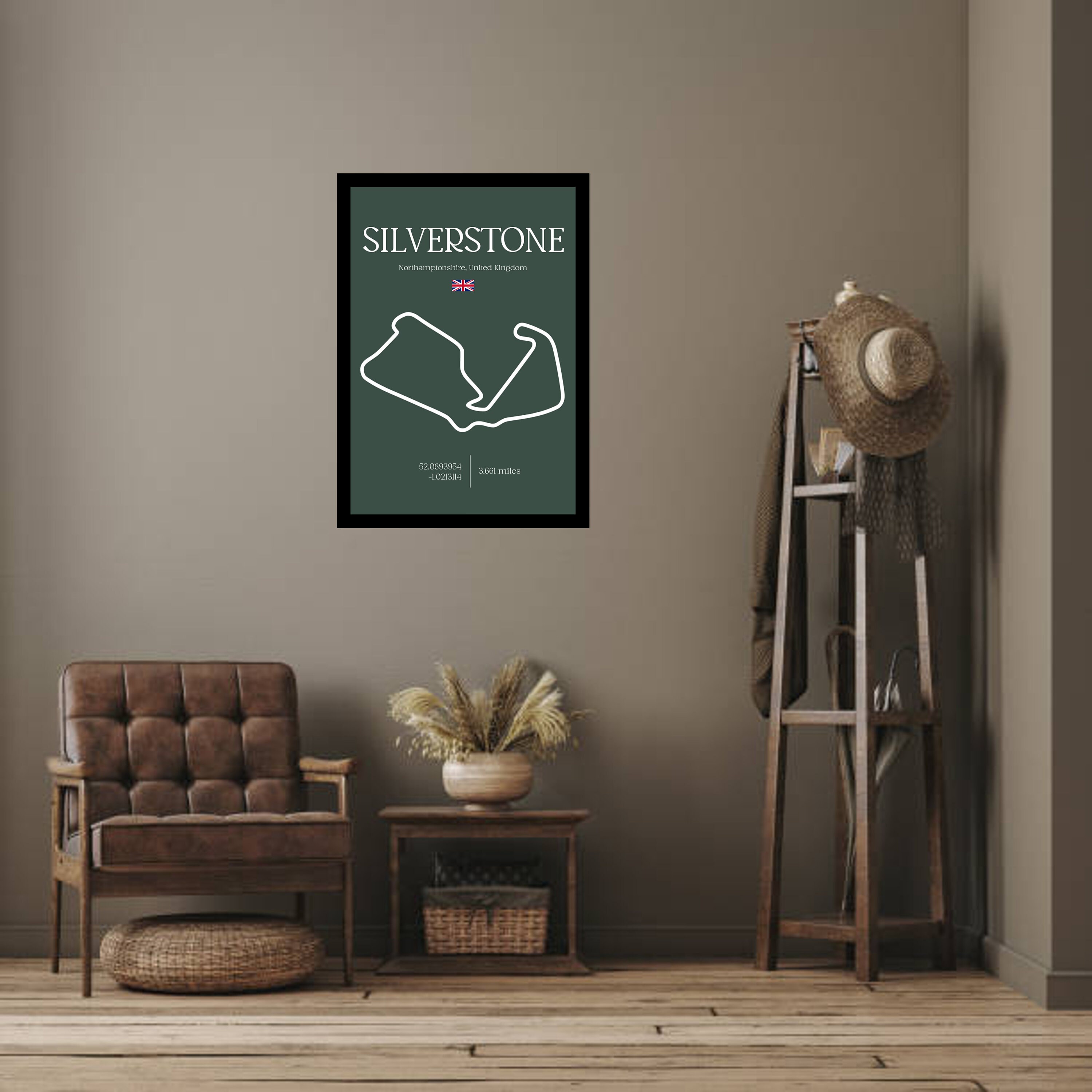 Silverstone F1 British Grand Prix Map Circuit Print Poster - Perfect ...