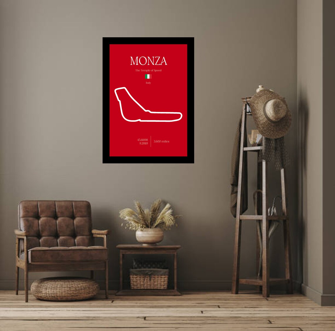 Monza F1 Italian Grand Prix Map Circuit Print Poster - Perfect Gift for ...
