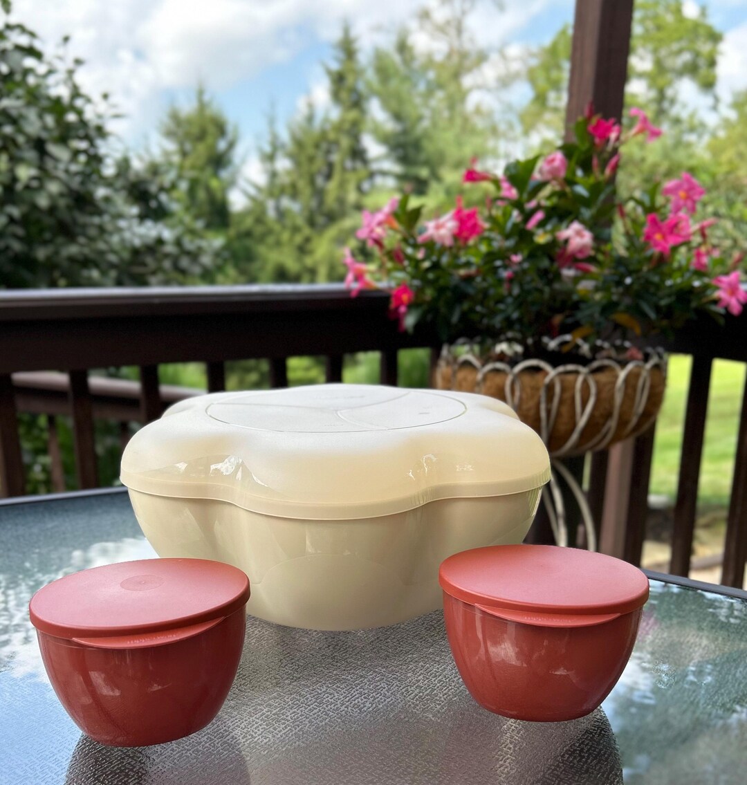 Tupperware Open House Collection Chip N Dip, Flower, Complete Set ...