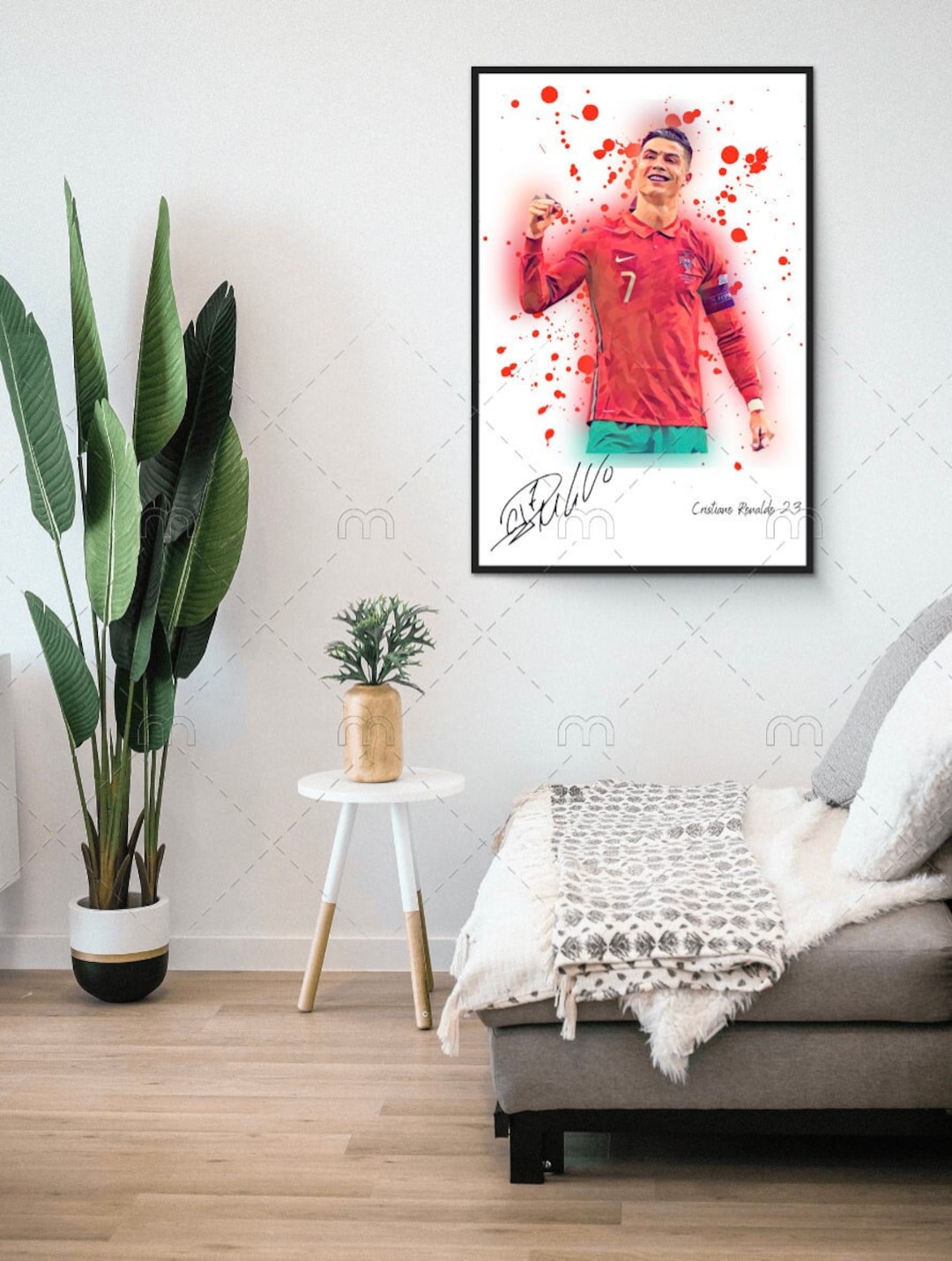 Cristiano Ronaldo Art Poster, Printable Art, Digital Art, Bedroom ...