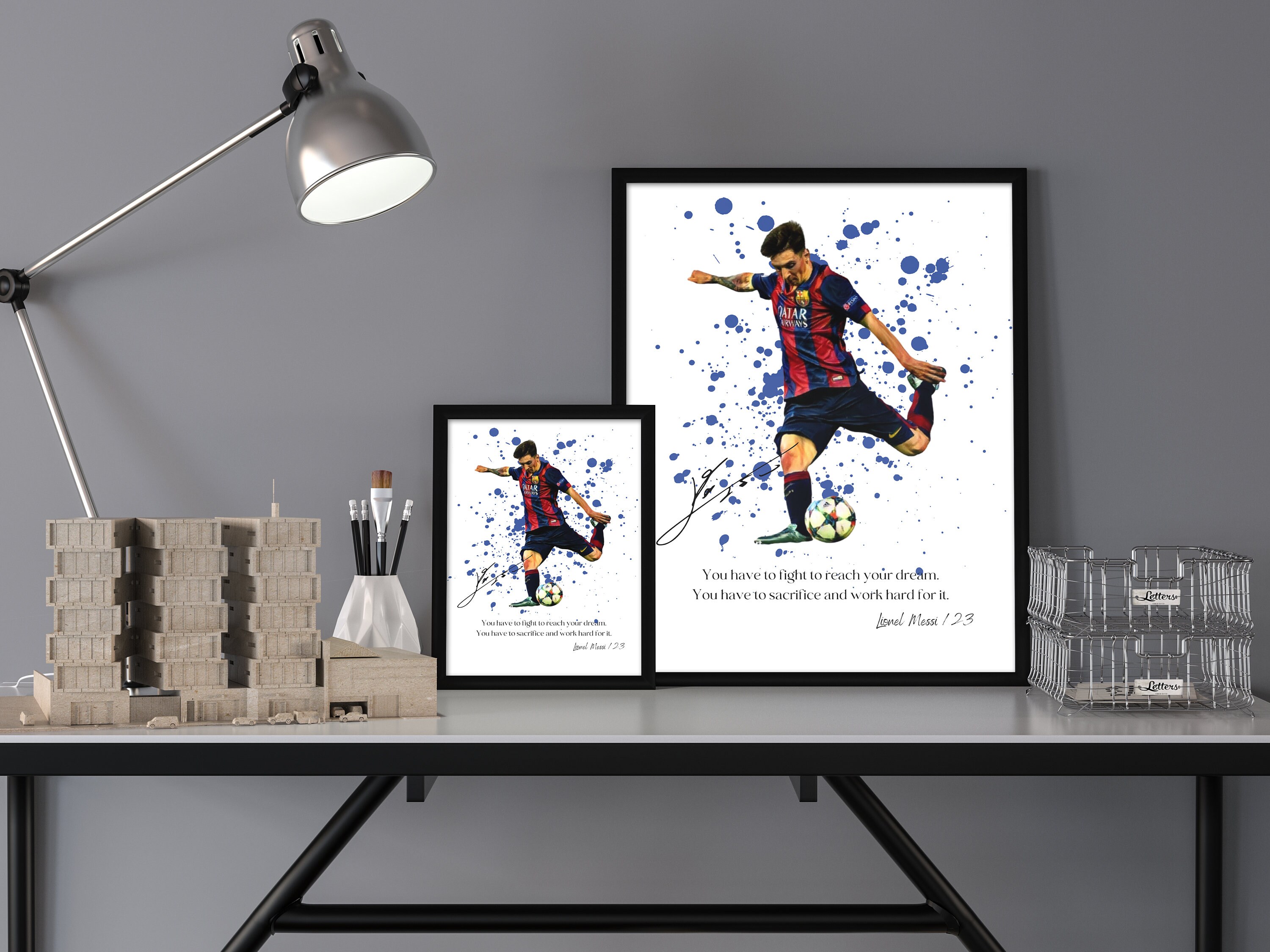 Lionel Messi Art Poster, Printable Art, Digital Art, Bedroom Poster ...