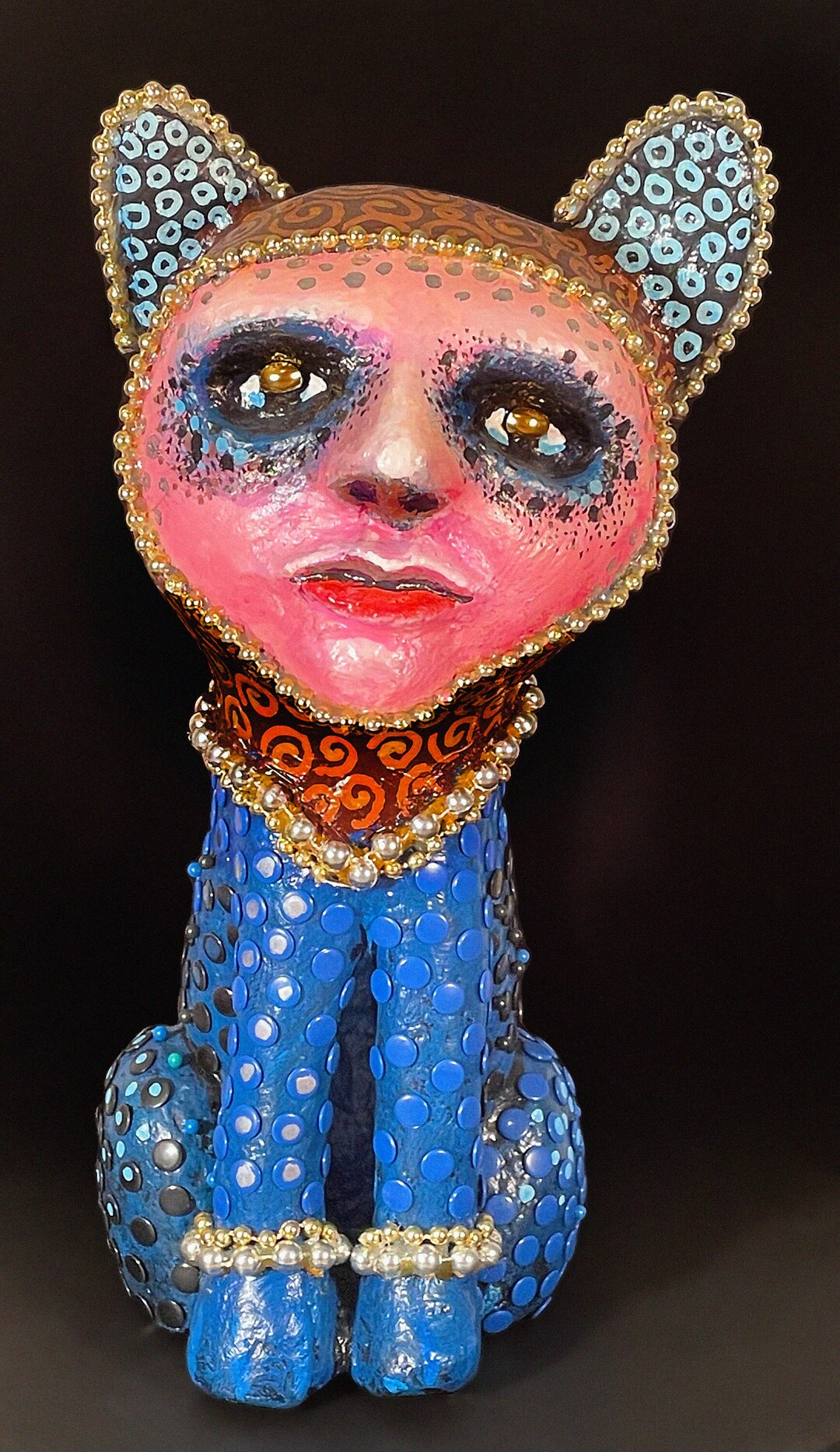 Cat Alebrije Paper Mache Sculpture - Etsy