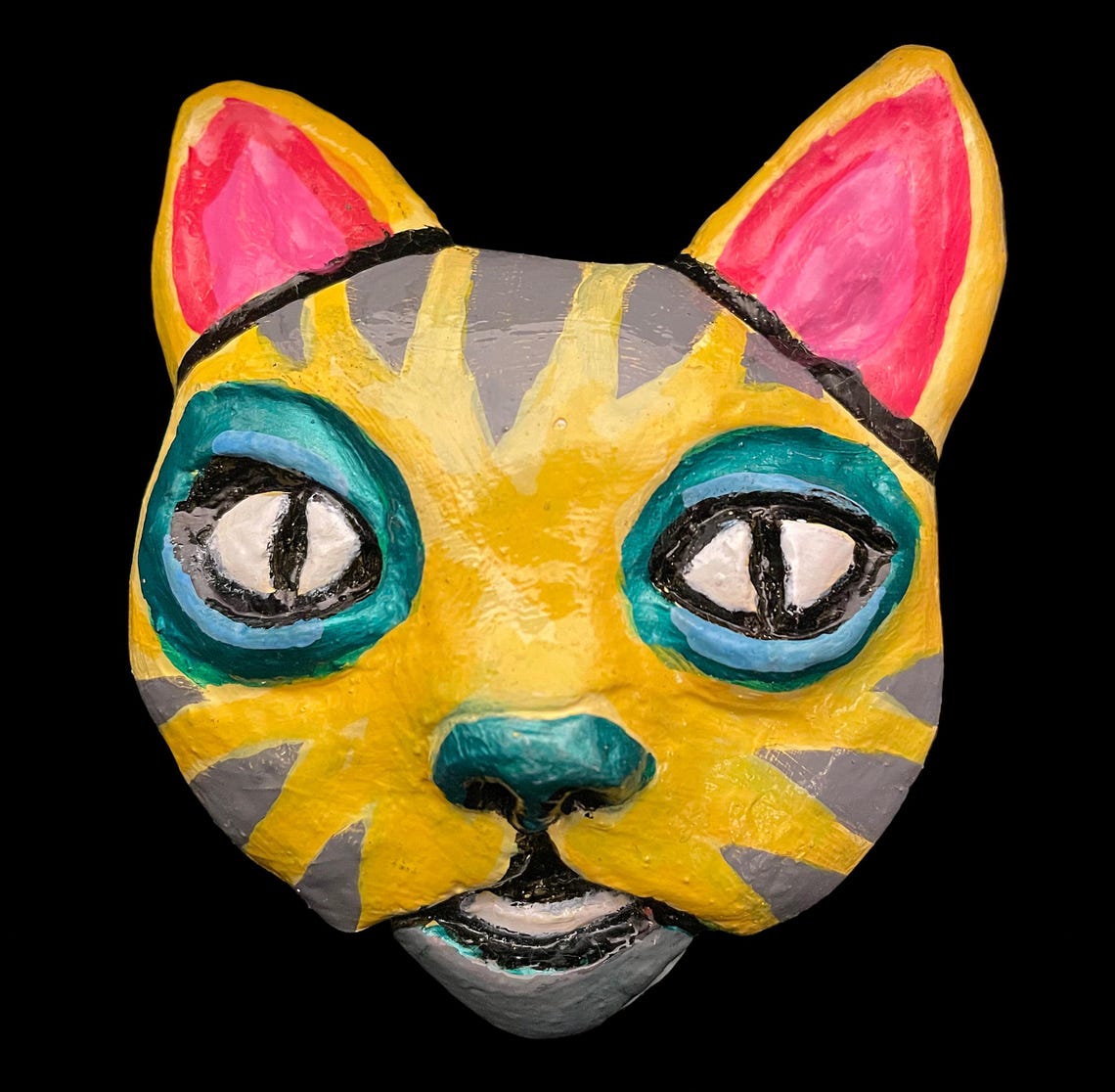 Cat Small Relief Sculpture With Magnet - Etsy