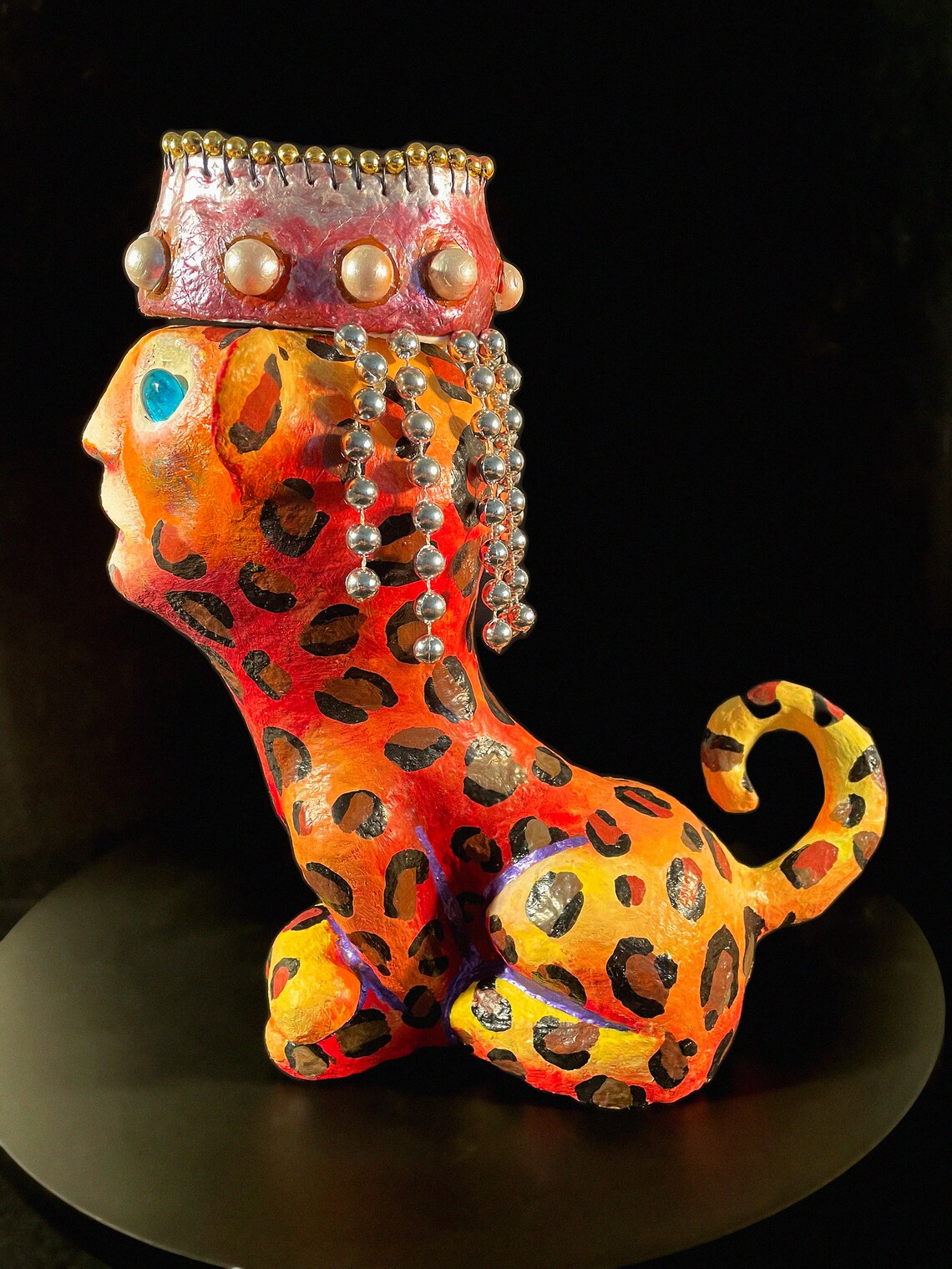Leopard Alebrije Sphinx Paper Mache Sculpture - Etsy