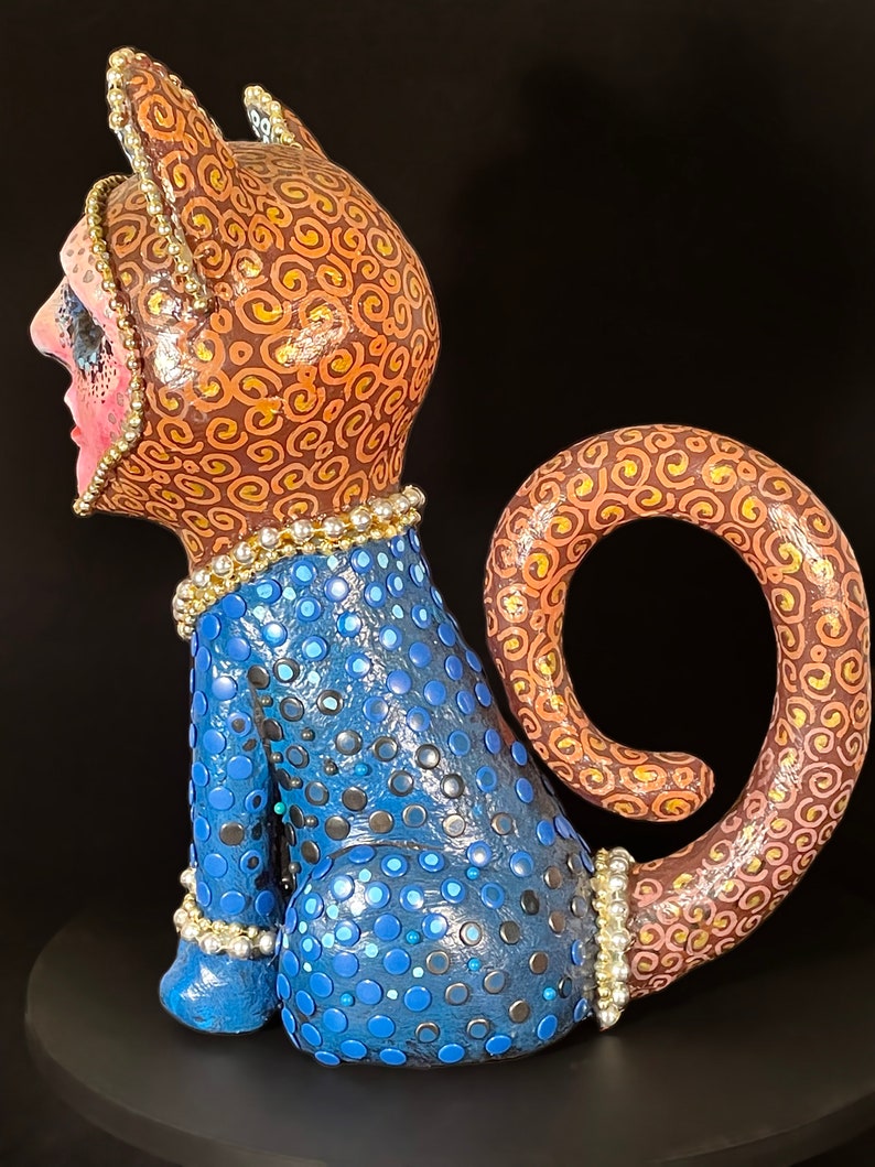 Cat Alebrije Paper Mache Sculpture - Etsy
