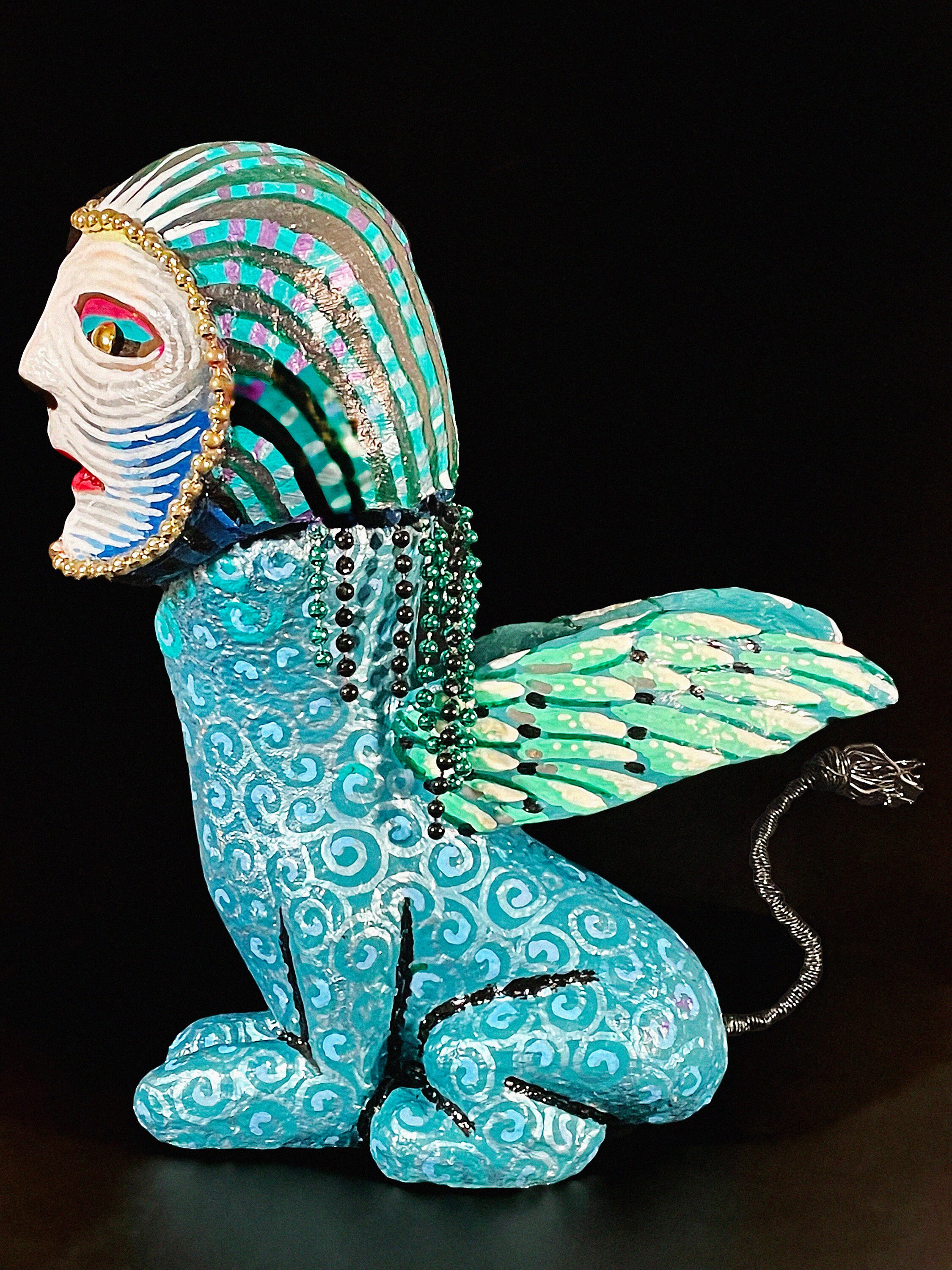 Alebrije Sphinx Paper Mache Sculpture - Etsy