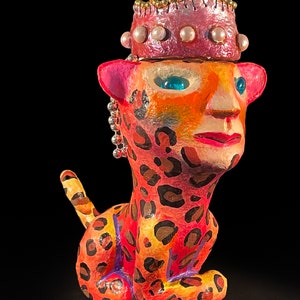 Leopard Alebrije Sphinx Paper Mache Sculpture - Etsy