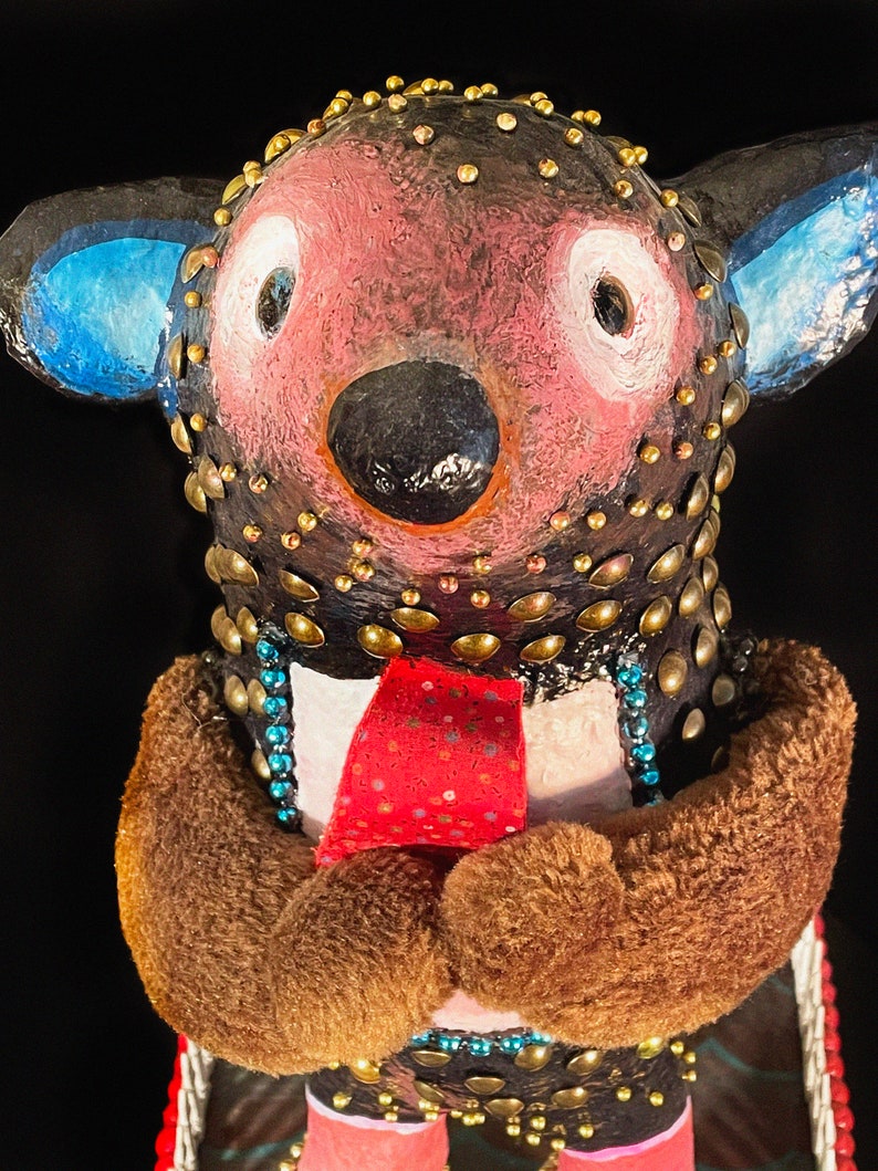 Teddy Bear Mole Alebrije Paper Mache Sculpture - Etsy