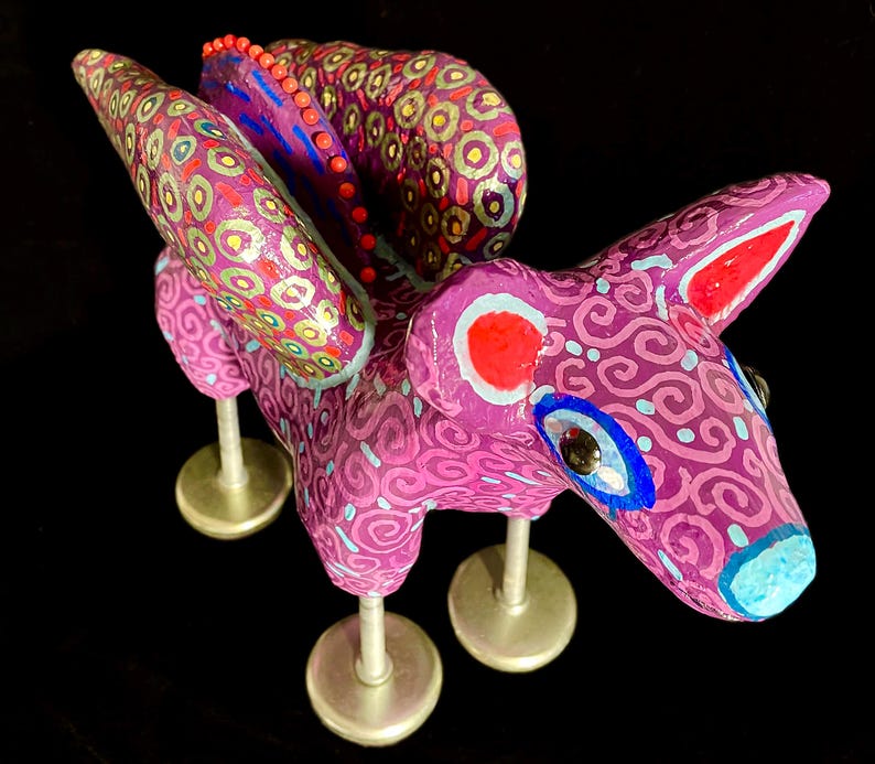 Flying Beast Professor Gadget Alebrije Paper Mache Sculpture - Etsy