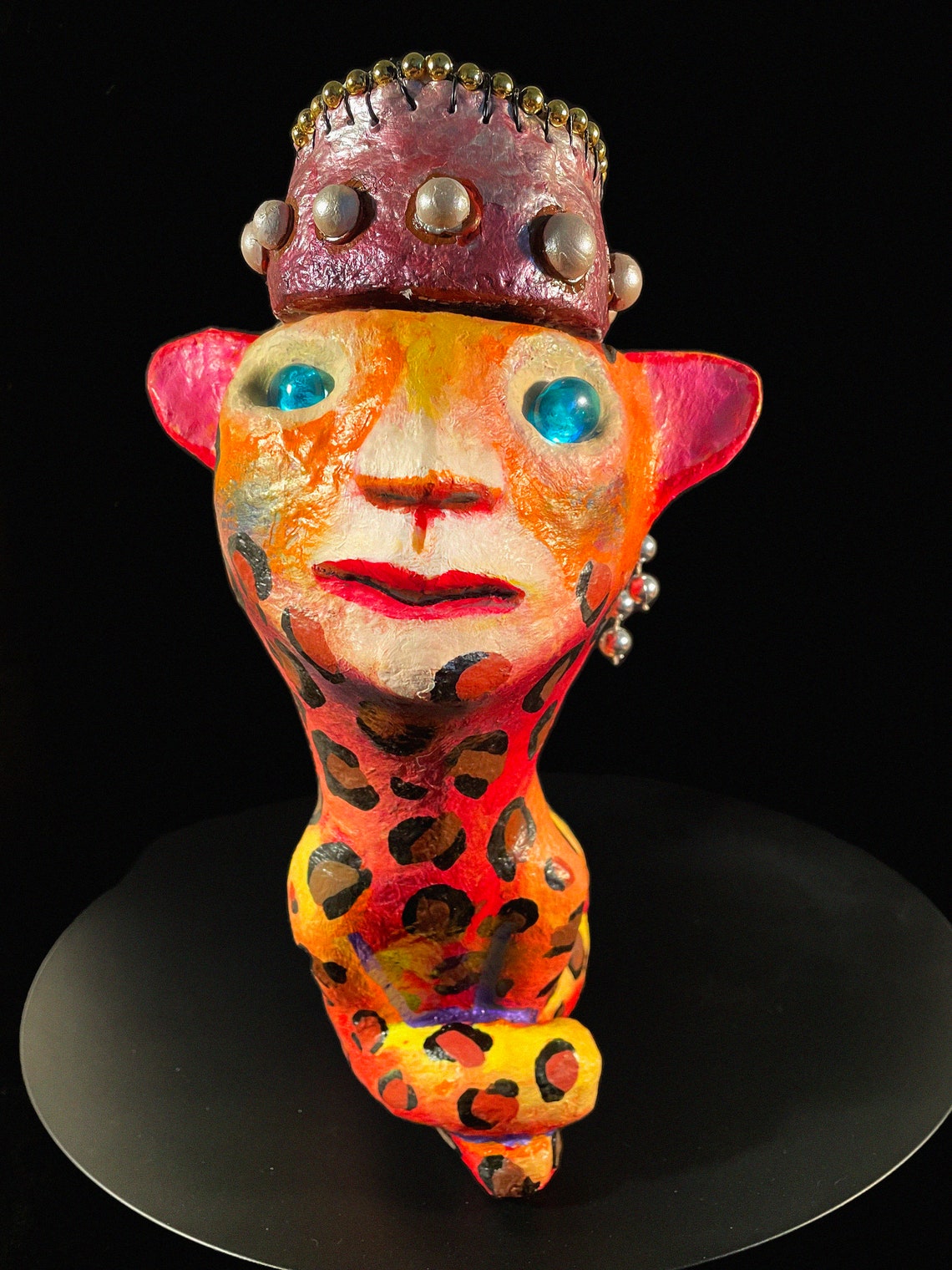 Leopard Alebrije Sphinx Paper Mache Sculpture - Etsy