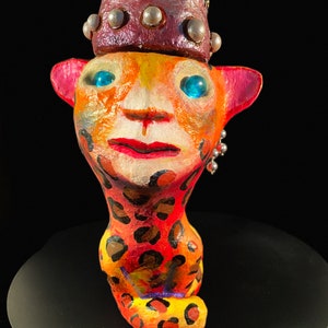 Leopard Alebrije Sphinx Paper Mache Sculpture - Etsy