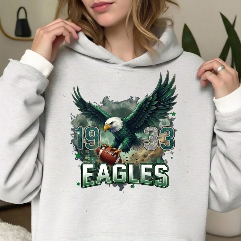 Eagles Football Glitter PNG SVG, Philadelphia Football Design, Green ...
