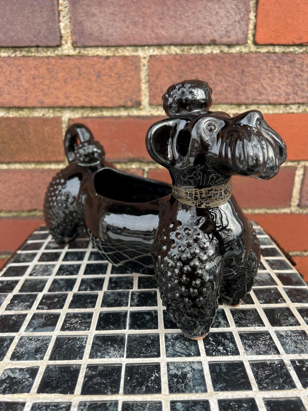 1950s Ceramic Poodle Planter - Etsy