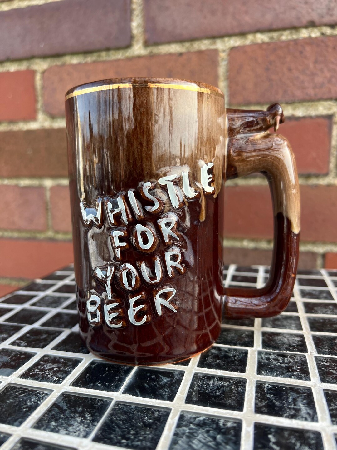 Vintage Novelty Beer Mug With Whistle - Etsy