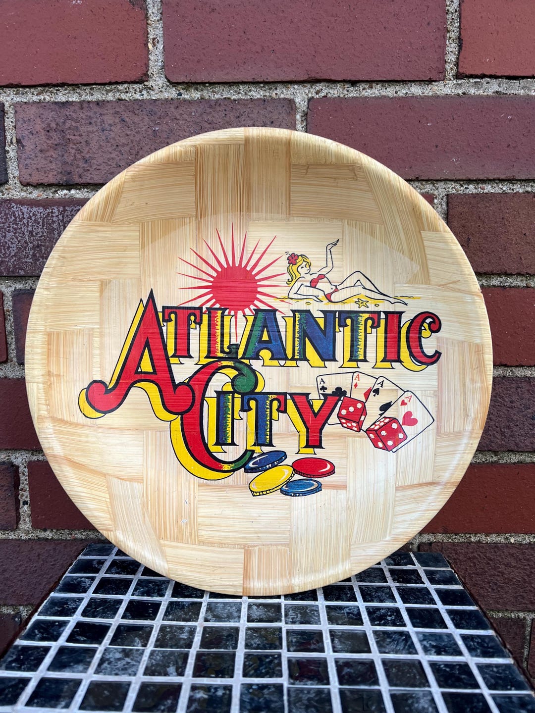 Vintage Atlantic City Souvenir Bowl/tray - Etsy