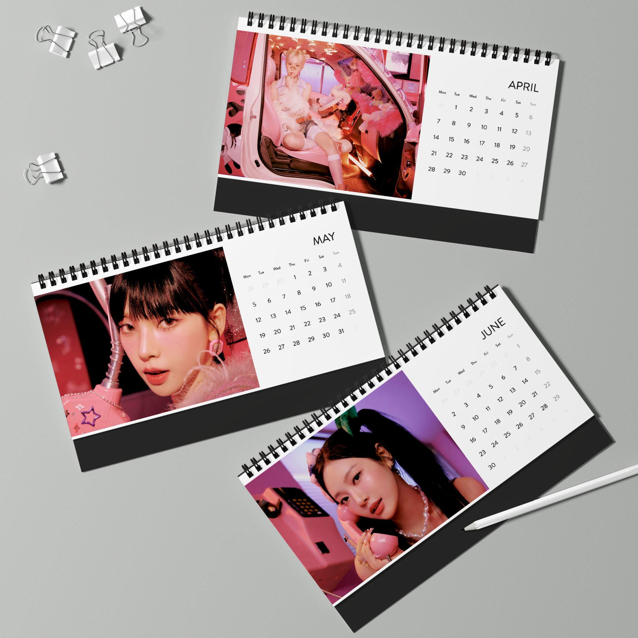 Aespa Kpop Desk Calendar, 2025 Planner Grid, Cute Aespa Gift, Simple ...