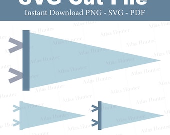 Pennant Flag SVG Cut File Vector PDF PNG Sports Nursery Adventure ...