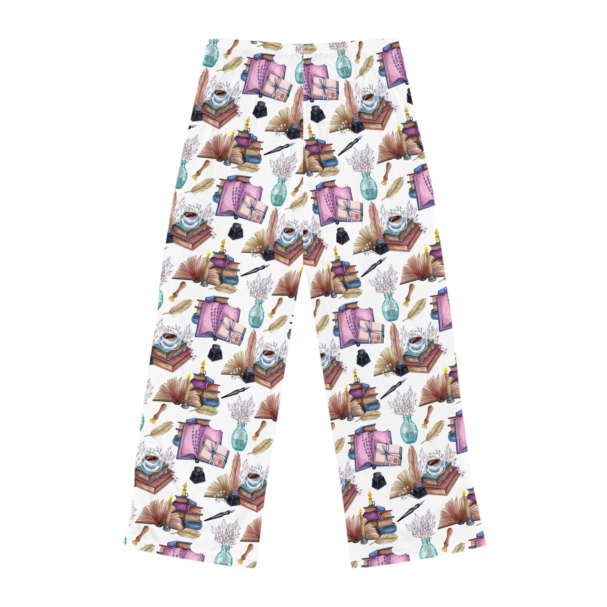 Vintage Books Women's Pajama Pants Lounge Wear Readers - Etsy