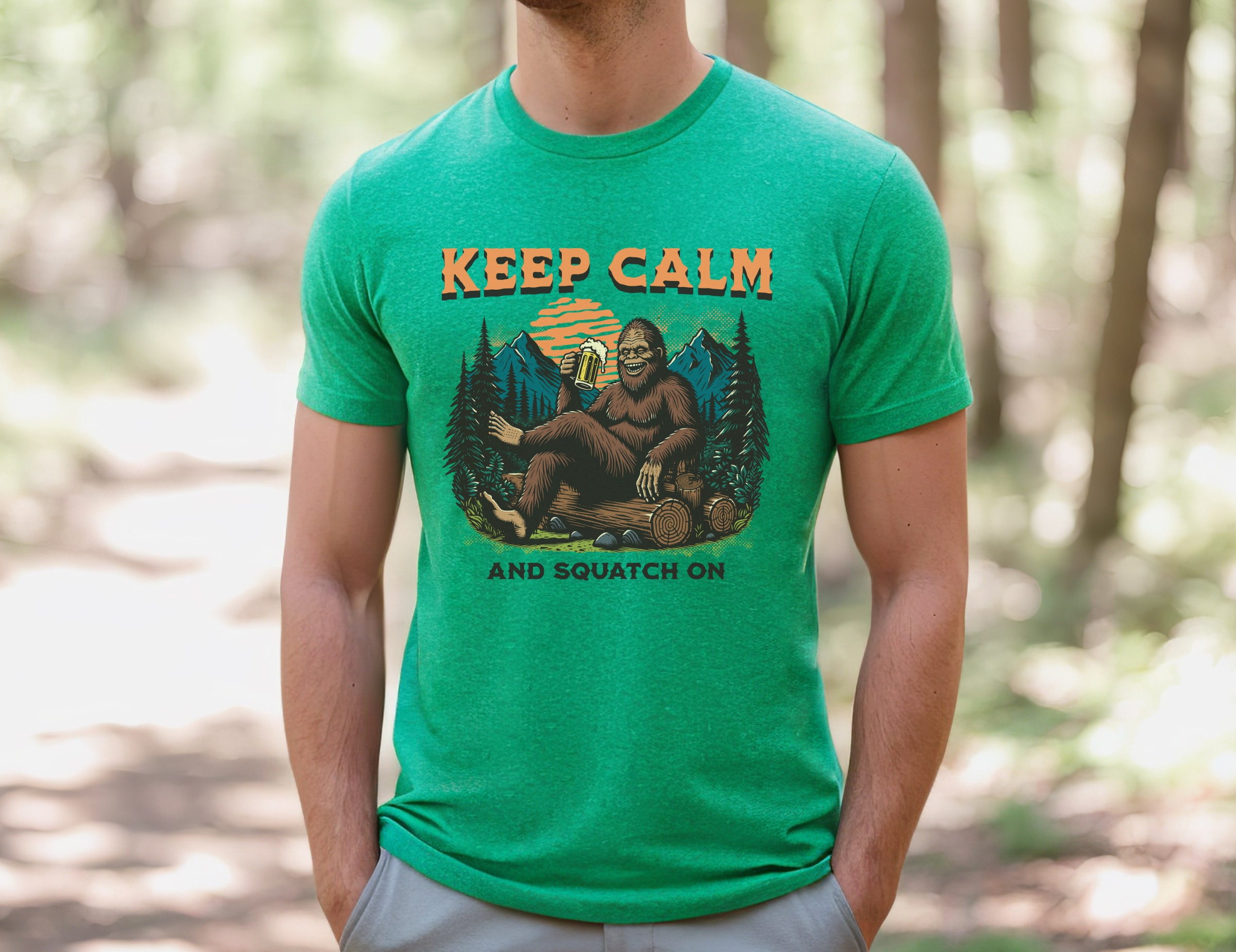 Bigfoot Shirt Gift for Outdoor Lover, Sasquatch Shirts, Hiking Tshirt ...