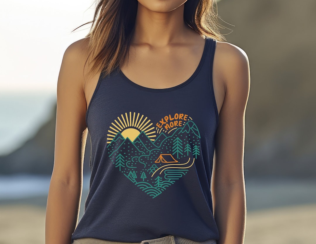 Explore More Hiking Tank Top Gift for Outdoor Lover, Camping Tank Tops ...