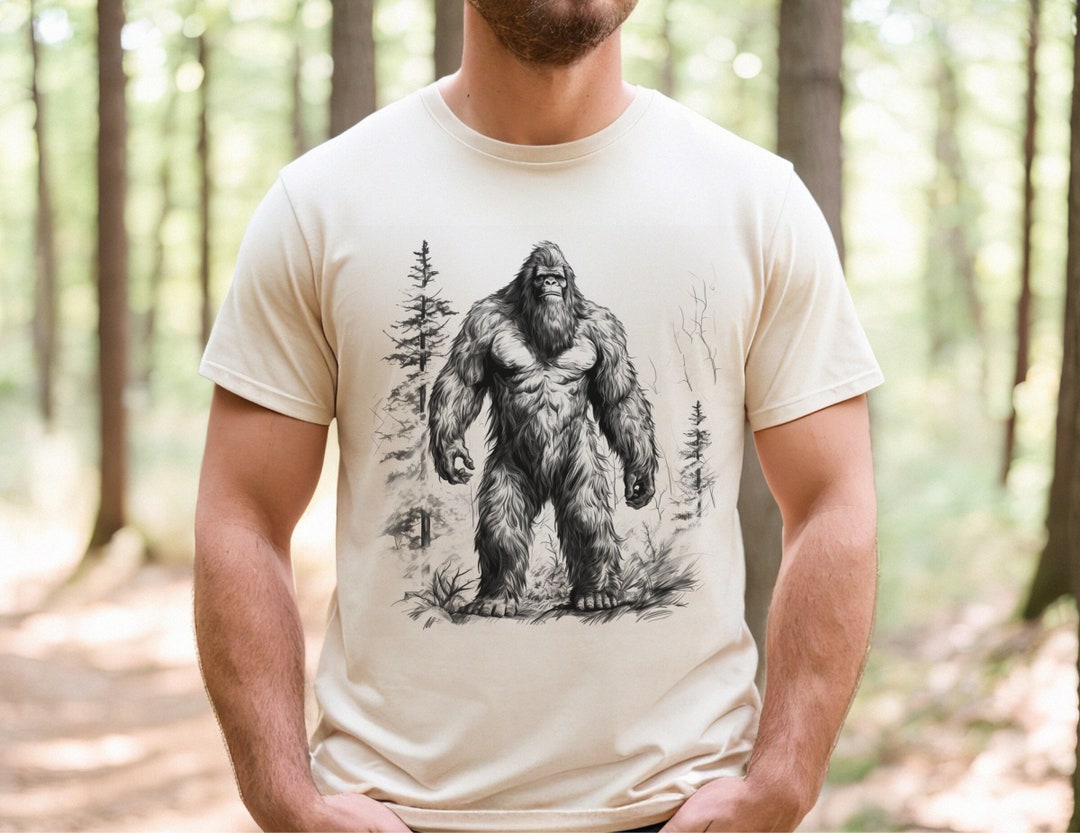 Bigfoot Shirt Gift for Outdoor Lover, Sasquatch Shirts, Hiking Tees ...