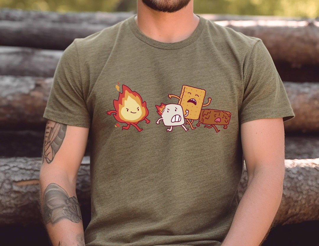 Funny Kawaii Smores Camping Shirt for Outdoor Lover, Hiking Clothing ...